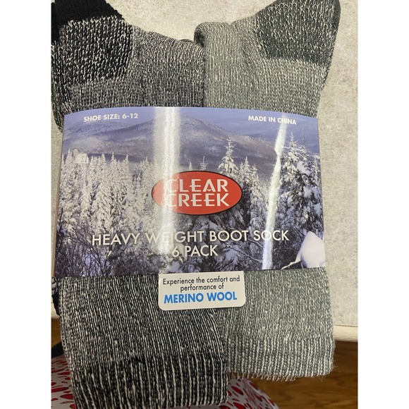 Shoes | Clear Creek Merino Wool Boot Socks 6pack Heavyweight Mens 612 ...
